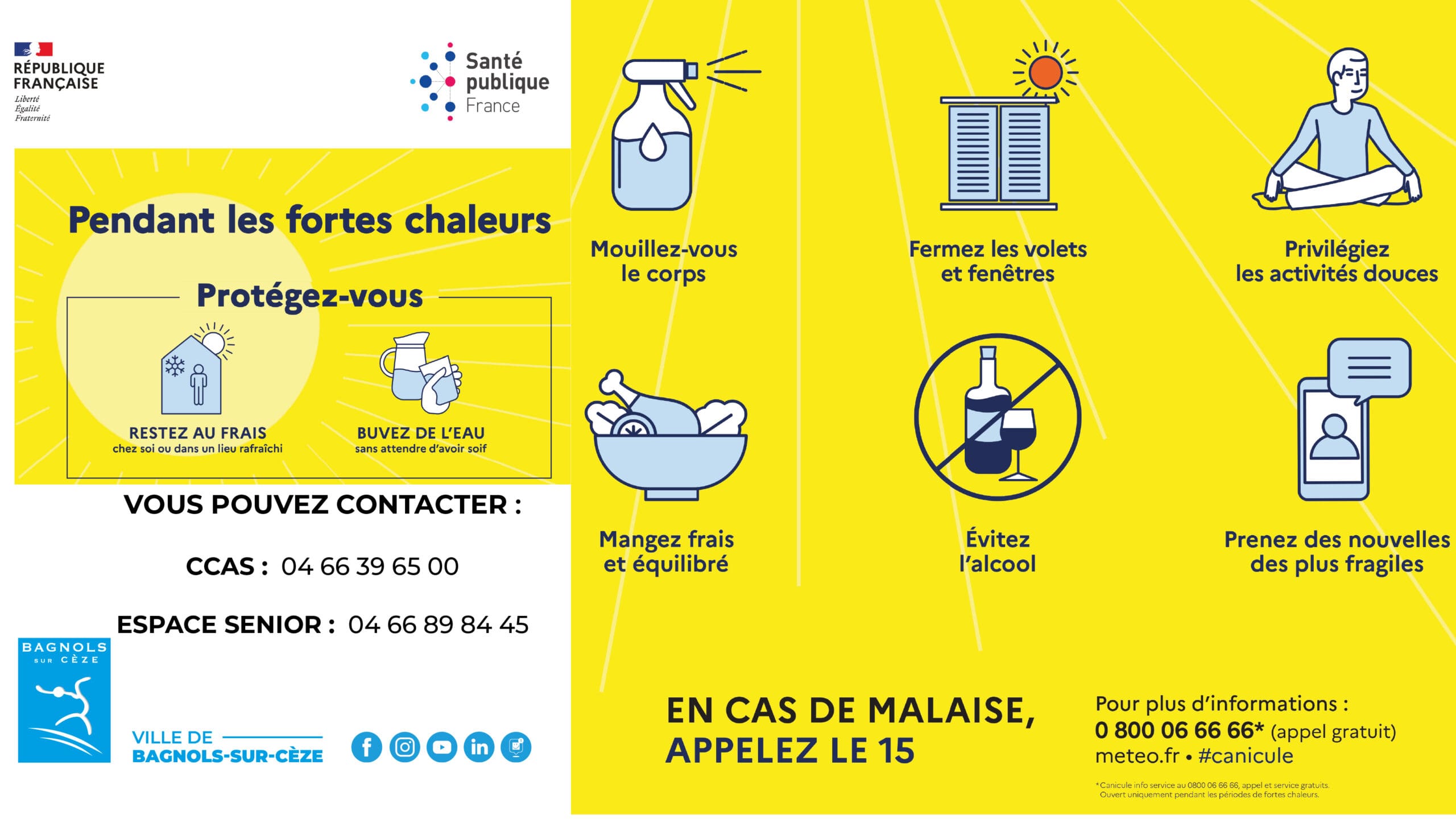 Plan canicule 2024 | Bagnols-sur-Cèze